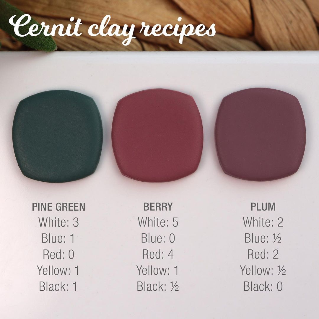 Free Cernit Polymer Clay Color Recipes - Clay Repository
