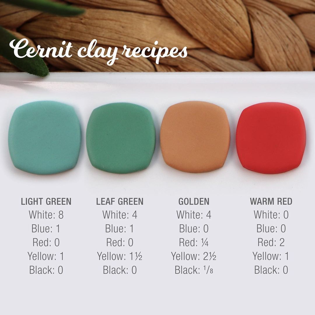 Free Cernit Polymer Clay Color Recipes - Clay Repository